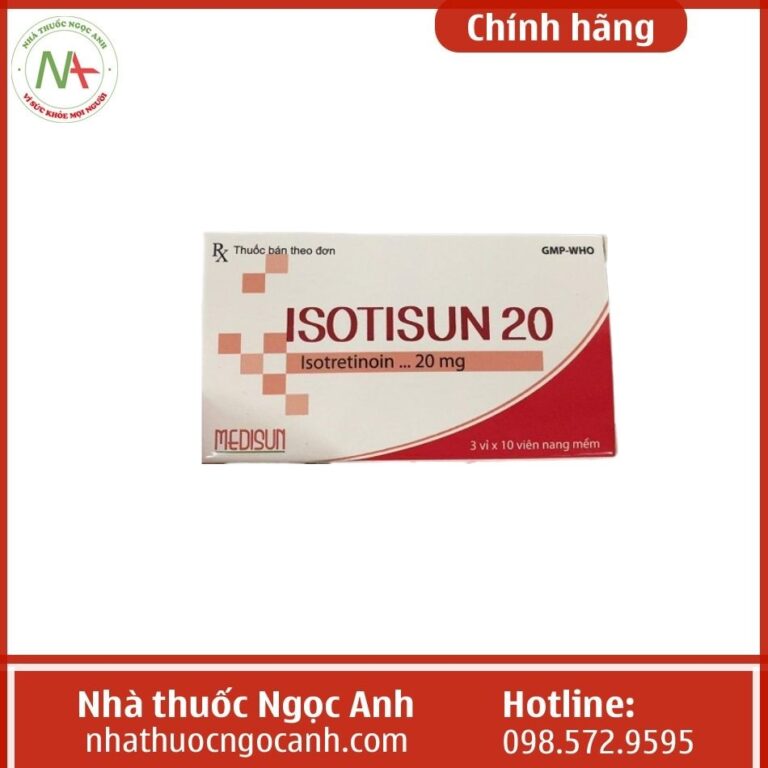 [CHÍNH HÃNG] Thuốc Isotretinoin 20: công dụng, liều dùng, giá bán.