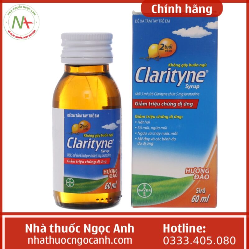 Thuốc Siro Clarityne 60ml có tác dụng gì, giá bao nhiêu, mua ở đâu