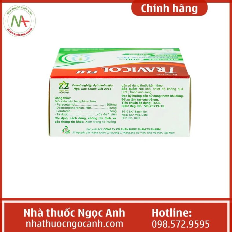 Thuốc Travicol Flu là thuốc gì, liều dùng, giá bao nhiêu, mua ở đâu