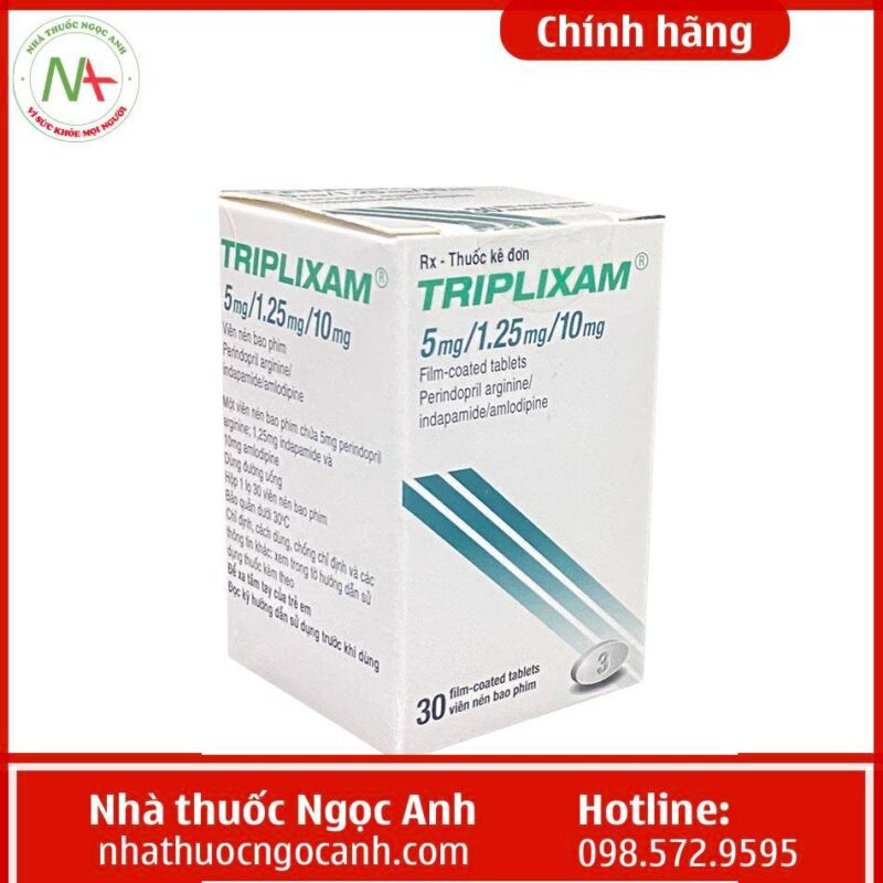 [CHÍNH HÃNG] Thuốc Triplixam 5mg/1.25mg/10mg là gì? Mua ở đâu?