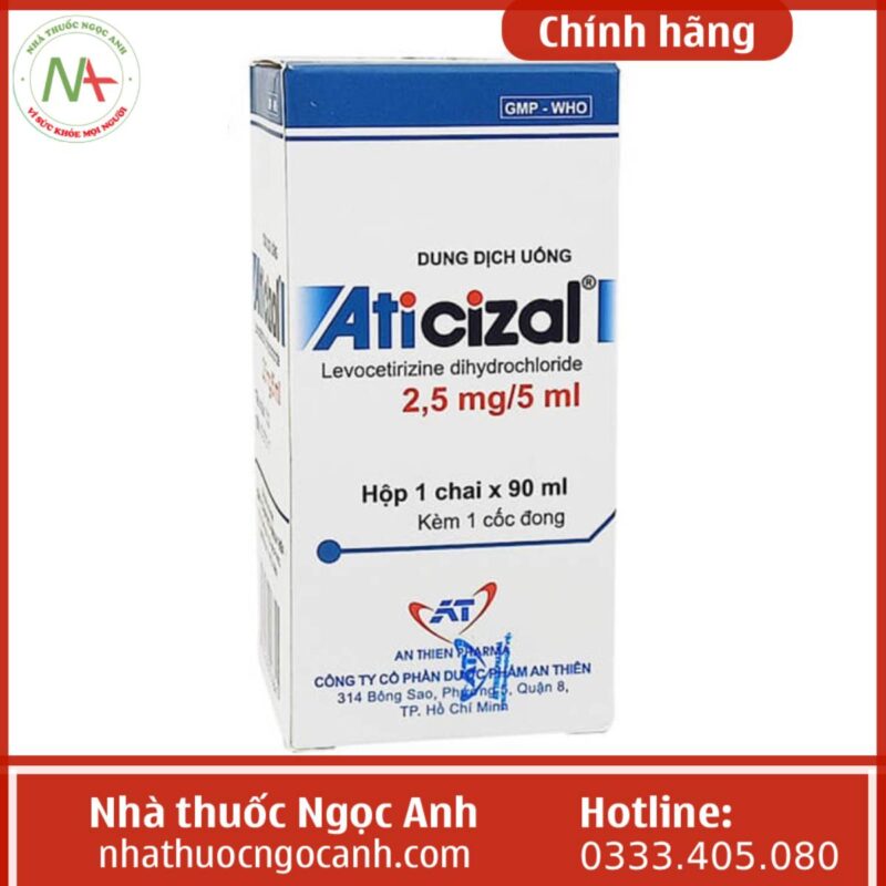 Thuốc Aticizal 2,5mg/5ml ống là thuốc gì, giá bao nhiêu, mua ở đâu