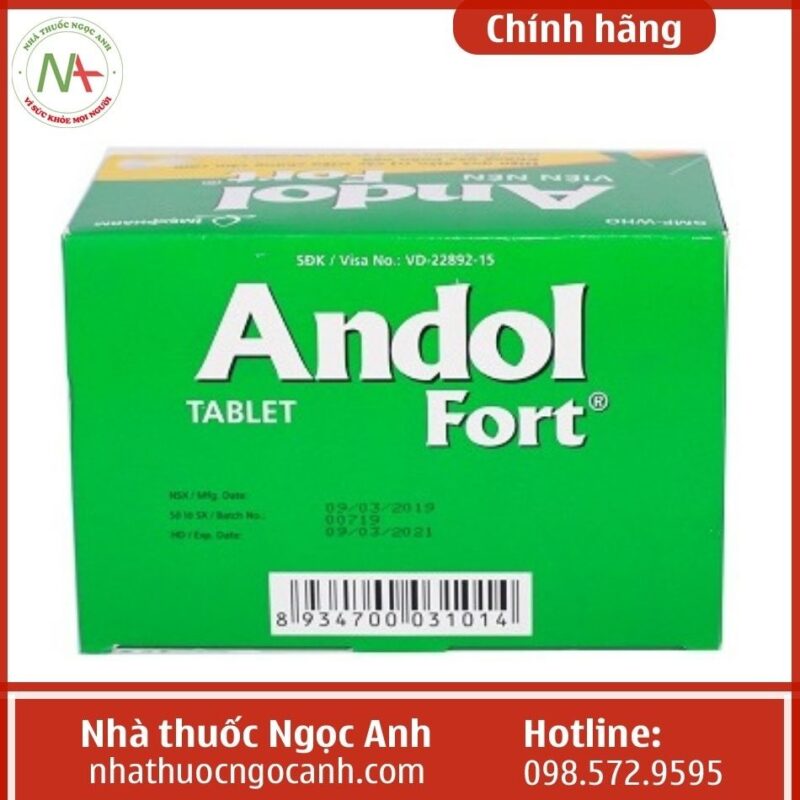 Thuốc Andol Fort Imexpharm có tác dụng gì, giá bao nhiêu, mua ở đâu