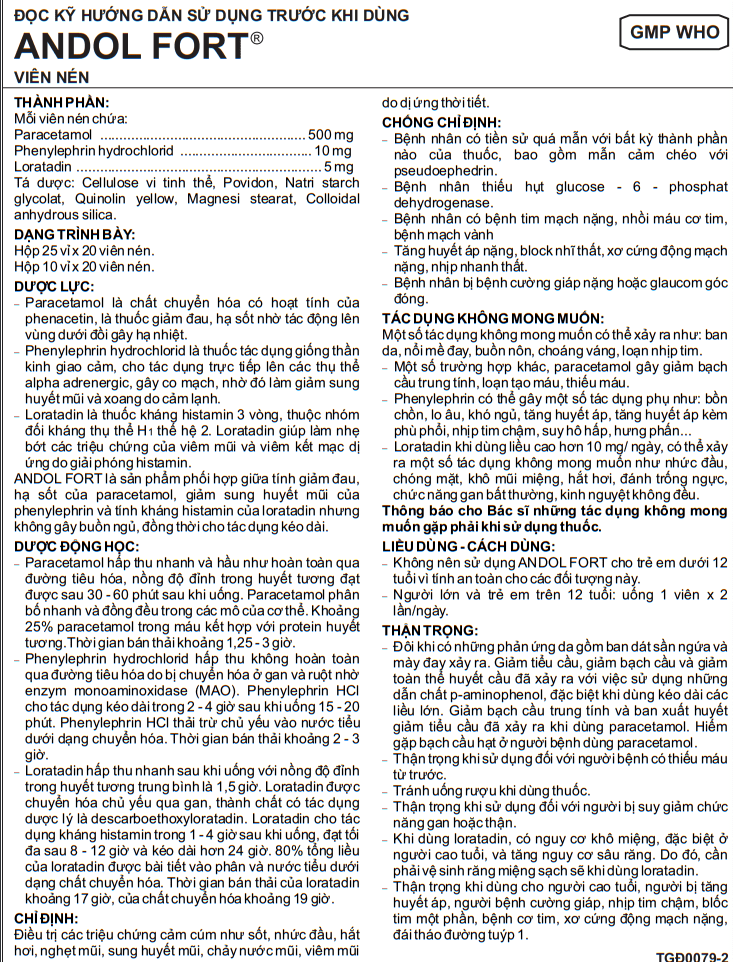 Andol Fort có tác dụng gì, có tốt không, giá bao nhiêu, mua ở đâu