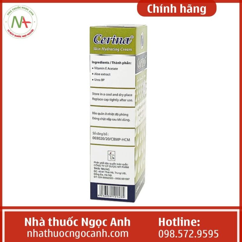 Kem dưỡng da Cerina là thuốc gì, có tác dụng gì, mua ở đâu, giá bao nhiêu