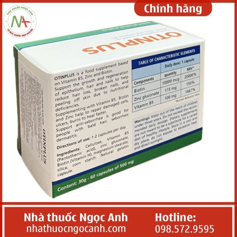 Thuốc Otinplus 115mg có tác dụng gì, giá bao nhiêu, mua ở đâu?