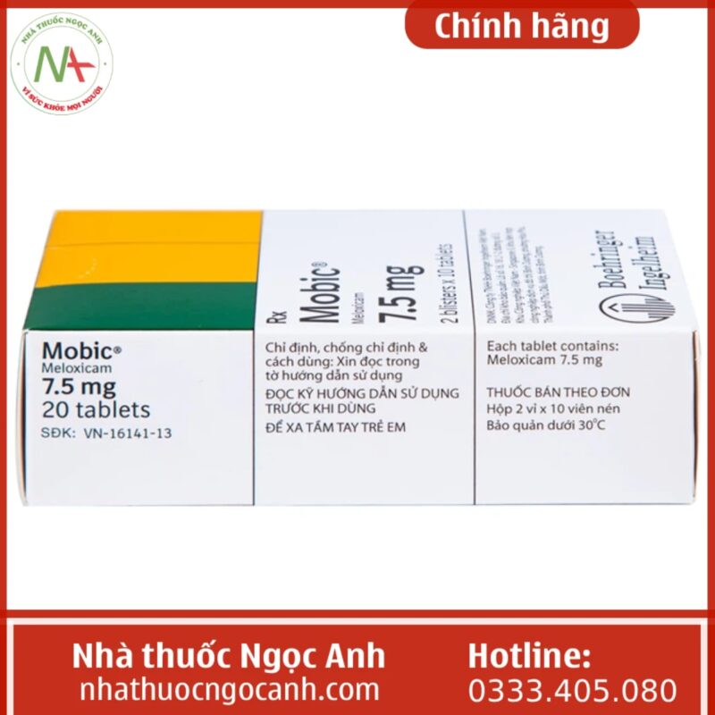 Thuốc Mobic 7.5 mg là thuốc gì, có tác dụng gì, giá bao nhiêu, mua ở đâu?