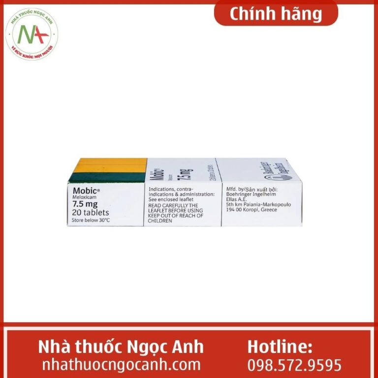 Mobic 7.5 mg là thuốc gì? Lưu ý khi sử dụng Mobic 7.5 mg?