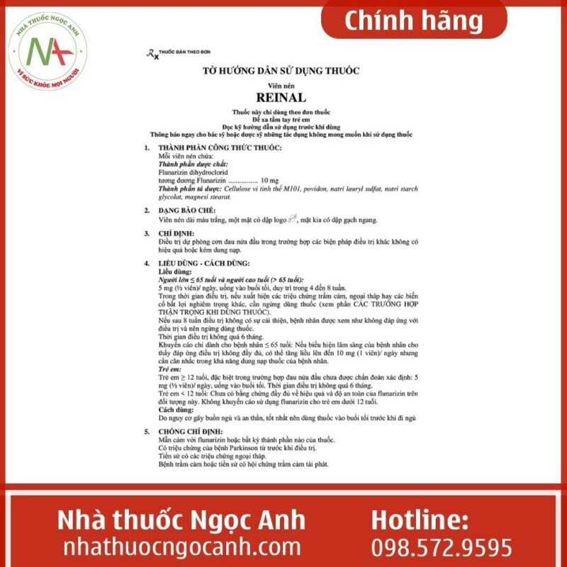 Reinal là thuốc gì? Những điều cần biết về thuốc Reinal