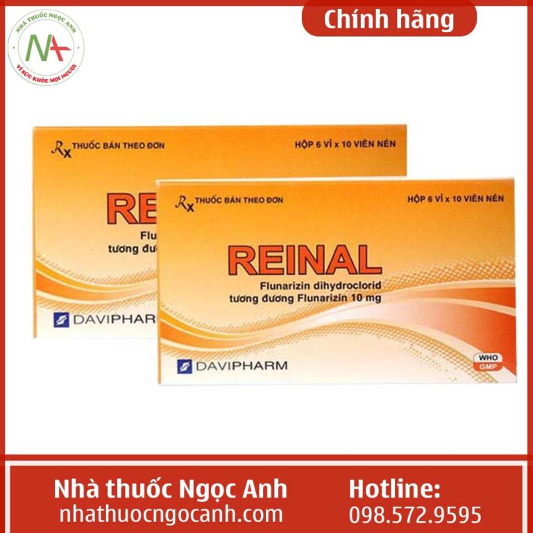 Thuốc Reinal Flunarizine 10mg là thuốc gì, giá bao nhiêu, mua ở đâu?