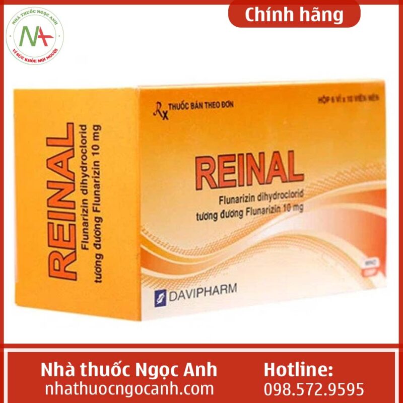 Thuốc Reinal Flunarizine 10mg là thuốc gì, giá bao nhiêu, mua ở đâu?