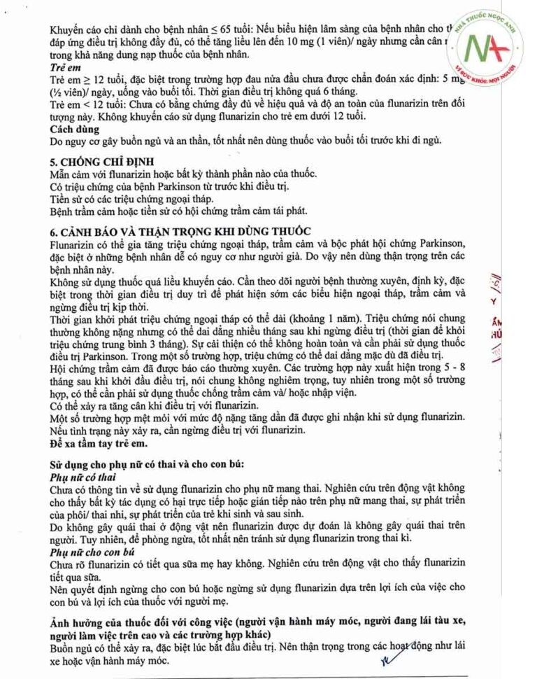 Thuốc Reinal Flunarizine 10mg là thuốc gì, giá bao nhiêu, mua ở đâu?