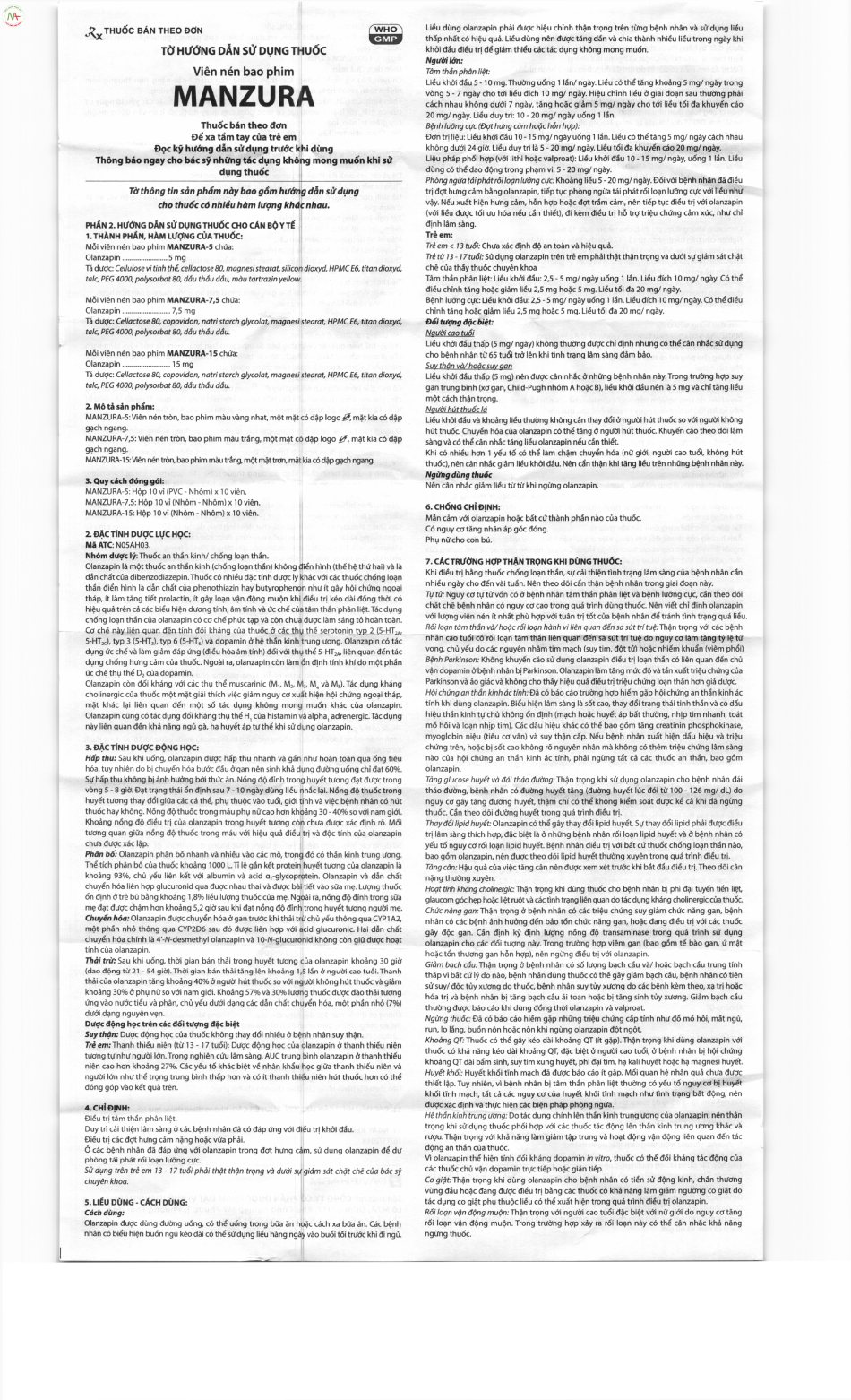 Thuốc Manzura-5 là gì? có tác dụng gì? Giá bán? Mua ở đâu