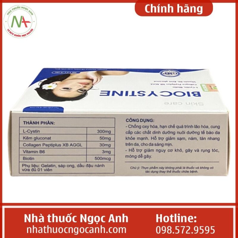 Thuốc Biocystine có tác dụng gì, giá bao nhiêu, mua ở đâu chính hãng