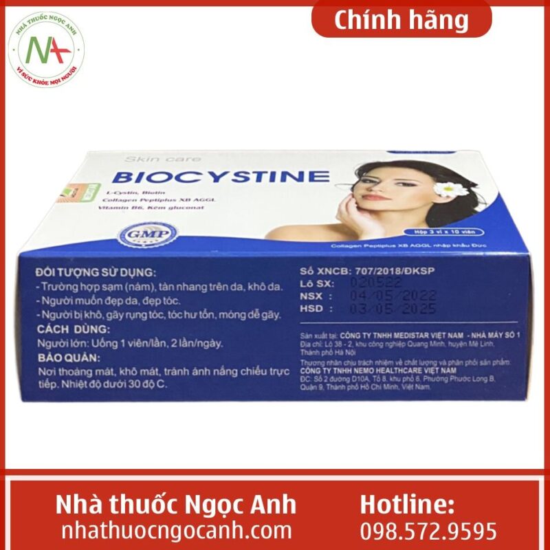Thuốc Biocystine có tác dụng gì, giá bao nhiêu, mua ở đâu chính hãng