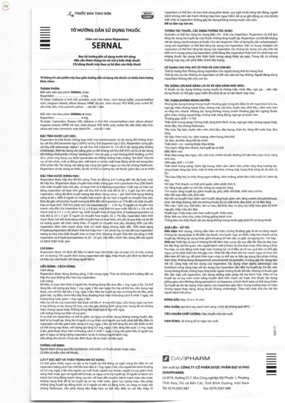 Thuốc Sernal-4 là thuốc gì? tác dụng gì? Giá bán ? Mua ở đâu?