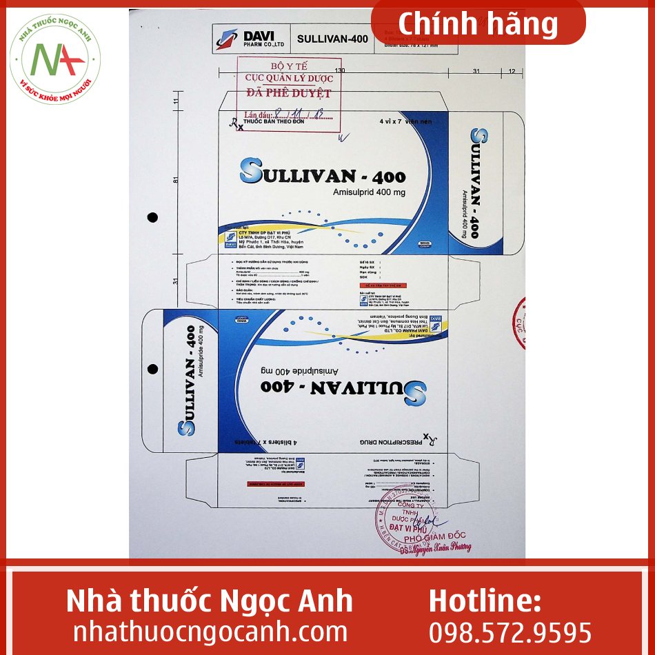 Thuốc Sullivan-400 là thuốc gì? Giá bao nhiêu? Mua ở đâu?