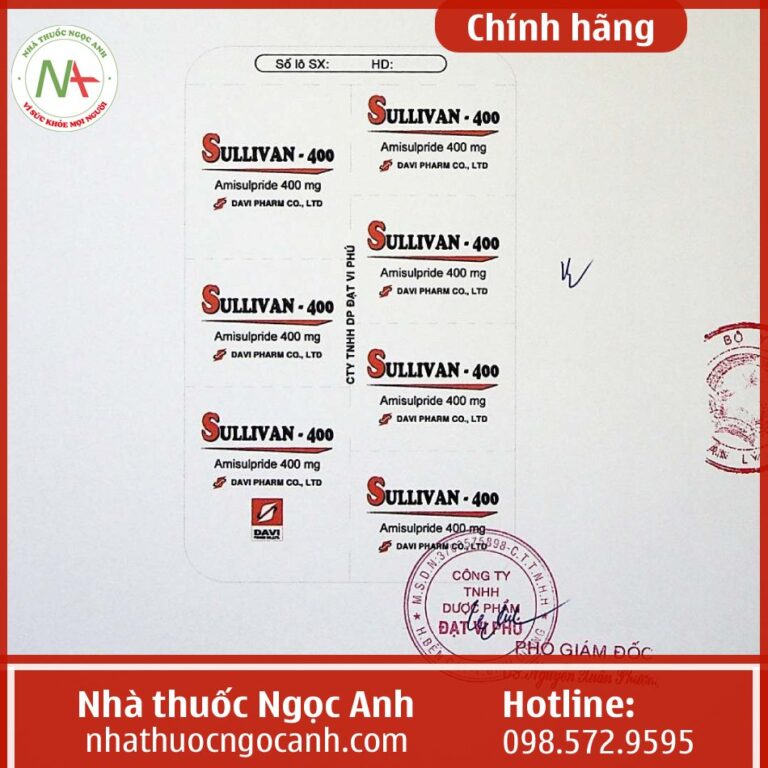 Thuốc Sullivan-400 là thuốc gì, tác dụng gì, giá bao nhiêu, mua ở đâu