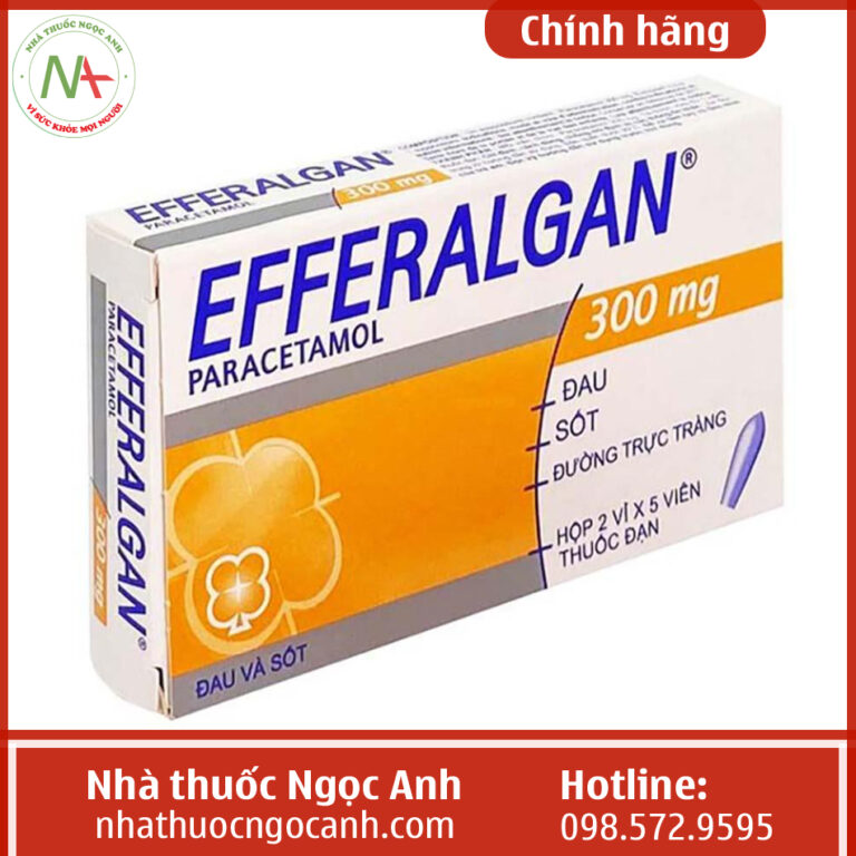 Viên đặt trực tràng hạ sốt Efferalgan 300mg liều dùng, giá bao nhiêu ...