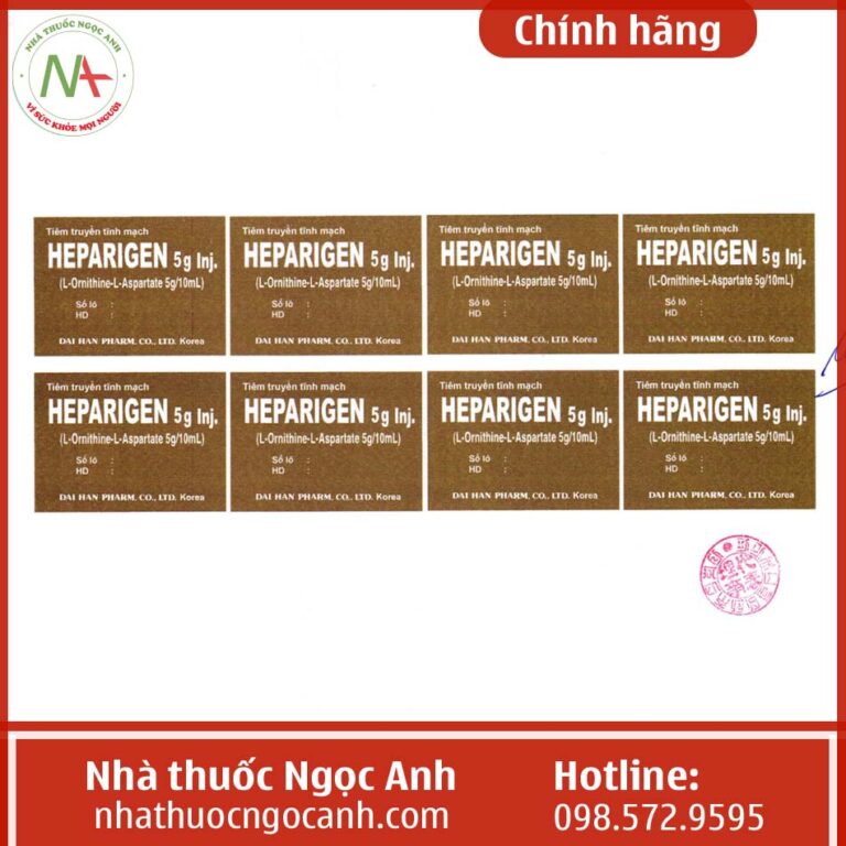 Thuốc Heparigen Inj. 5g/10mL là thuốc gì, giá bao nhiêu, mua ở đâu