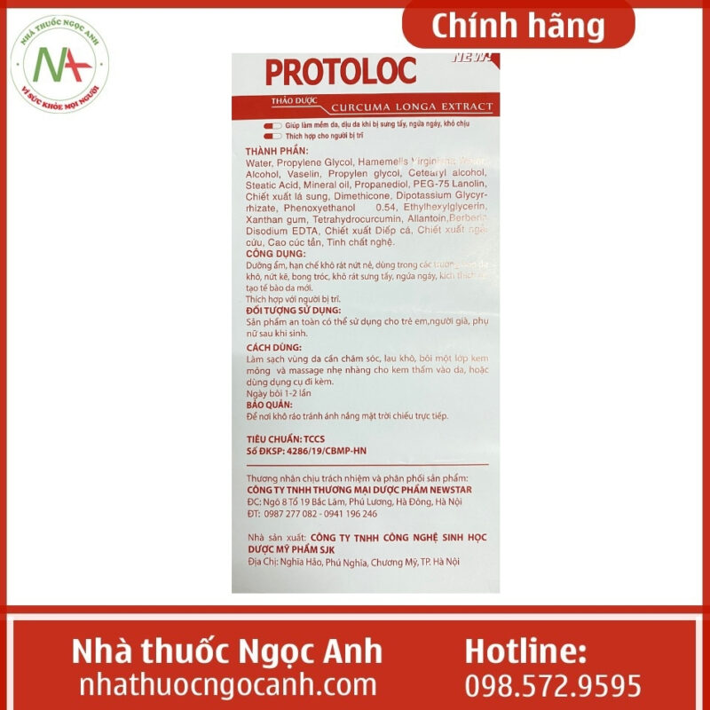 Thuốc bôi trĩ Protoloc 20g có tốt không, giá bao nhiêu, mua ở đâu