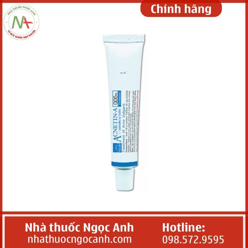 Vitara Acnetin A Tretinoin Cream 0.05% công dụng, giá bao nhiêu, mua ở đâu