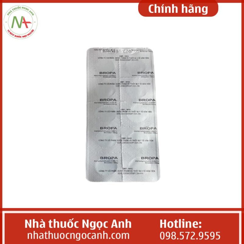 Bropa: Công dụng, liều dùng, giá bán, mua ở đâu chính hãng
