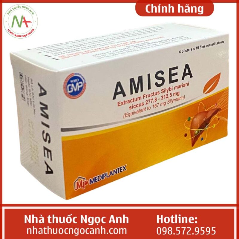 Thuốc Amisea Silymarin 167mg là thuốc gì giá bao nhiêu, mua ở đâu?