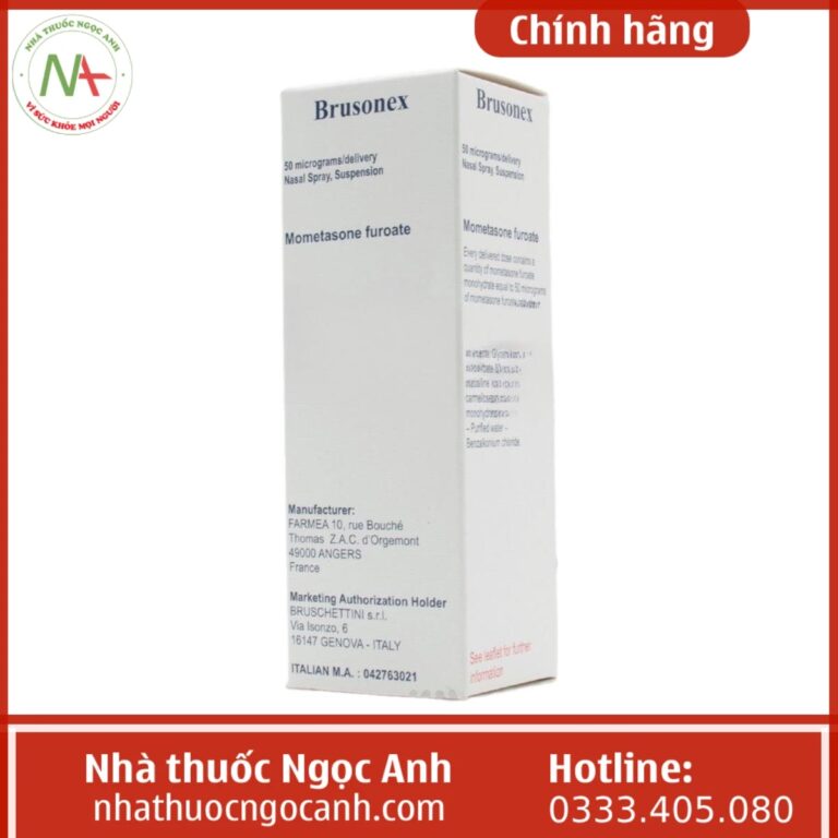 Thuốc xịt Brusonex Bruschettini 50mcg là thuốc gì, giá bao nhiêu, mua ở đâu