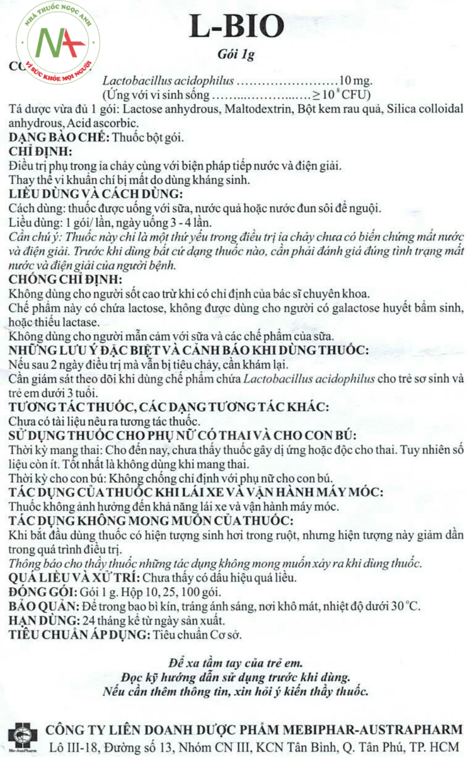 Thuốc L-bio 10mg có tác dụng gì? giá bao nhiêu? mua ở đâu