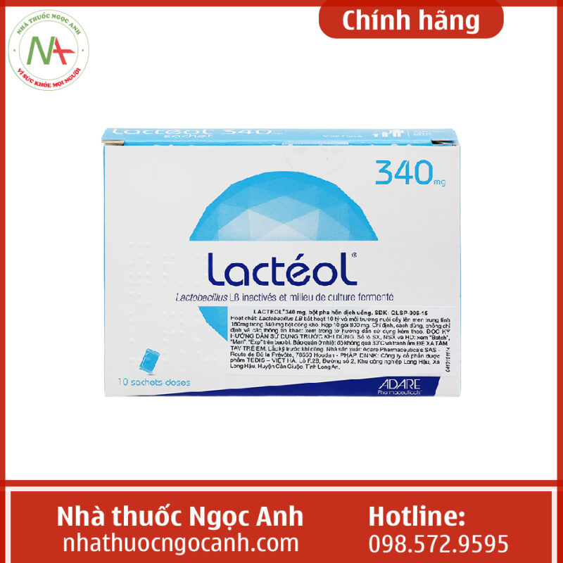 Lactéol 340mg là thuốc gì, uống trước hay sau ăn, giá bao nhiêu, mua ở đâu
