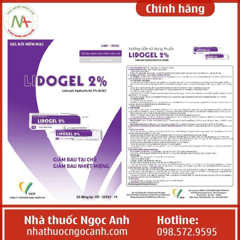 Thuốc Lidogel 2%: Công dụng, cách dùng và hướng dẫn sử dụng