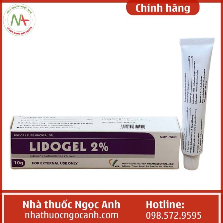Thuốc Lidogel 2% 10g có tác dụng gì, giá bao nhiêu, mua ở đâu?