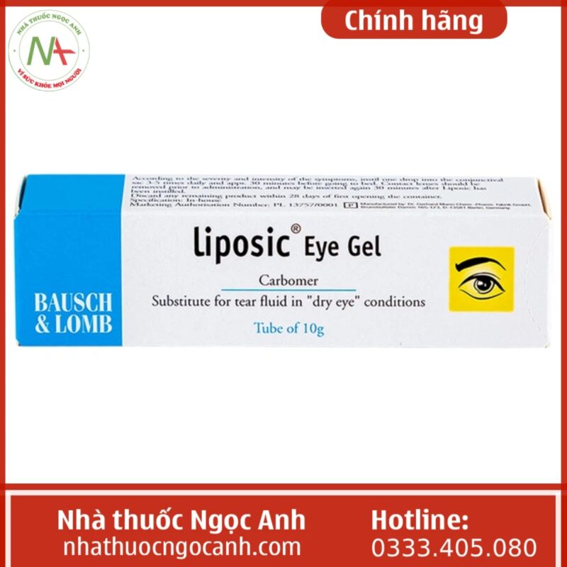 Thuốc Liposic Eye Gel là thuốc gì, cách dùng, giá bao nhiêu, mua ở đâu