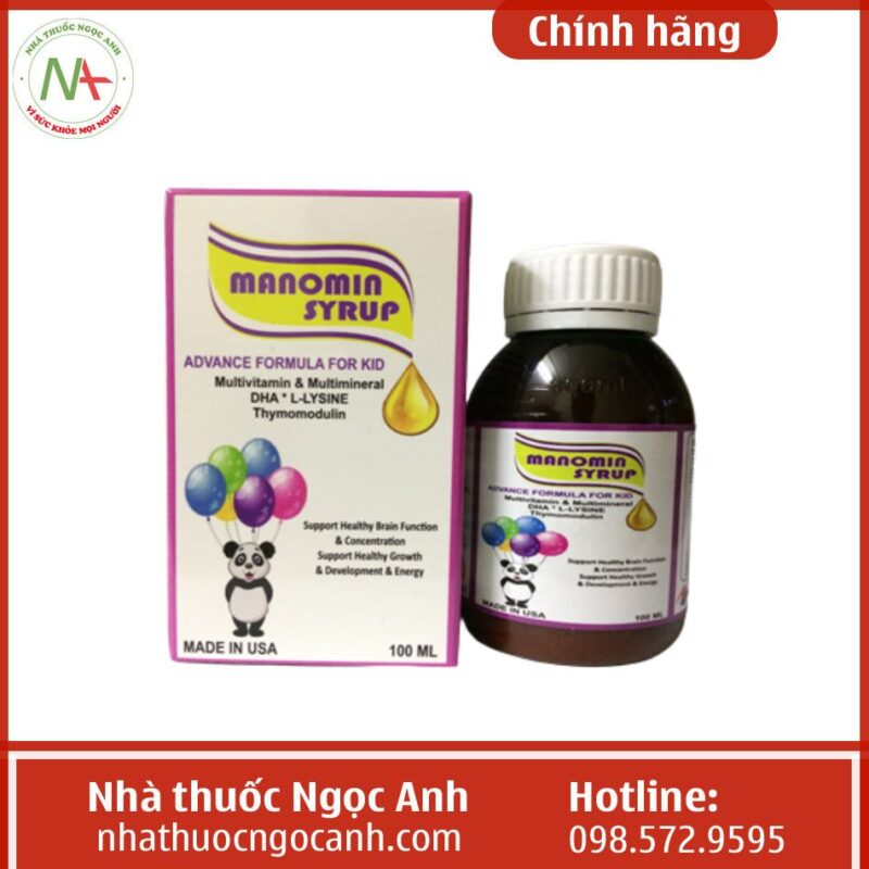 Manomin Syrup công dụng, liều dùng, giá bán