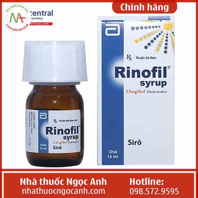 Thuốc Rinofil Syrup 2,5mg/5ml công dụng và giá bán