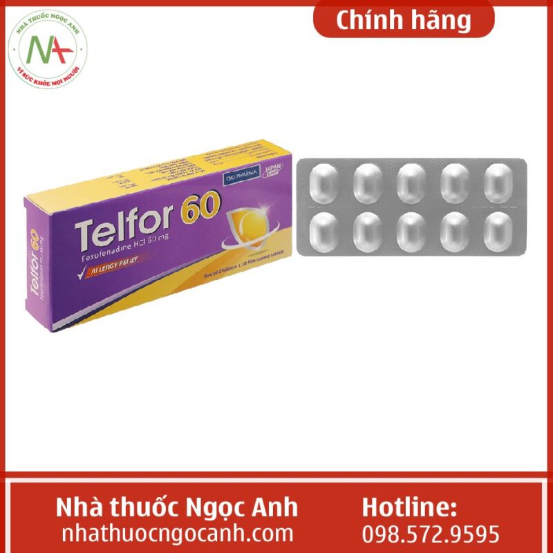 Thuốc Telfor 60 có tác dụng gì, liều dùng, giá bao nhiêu, mua ở đâu