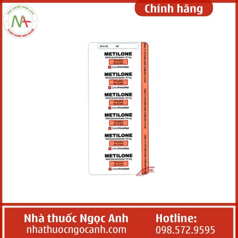 Thuốc Metilone 16mg là thuốc gì, có tác dụng gì, giá bao nhiêu, mua ở đâu