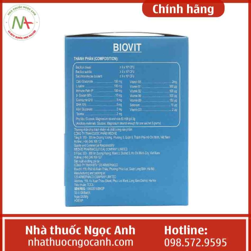 Thuốc Biovit là thuốc gì, có tác dụng gì, giá bao nhiêu, mua ở đâu?