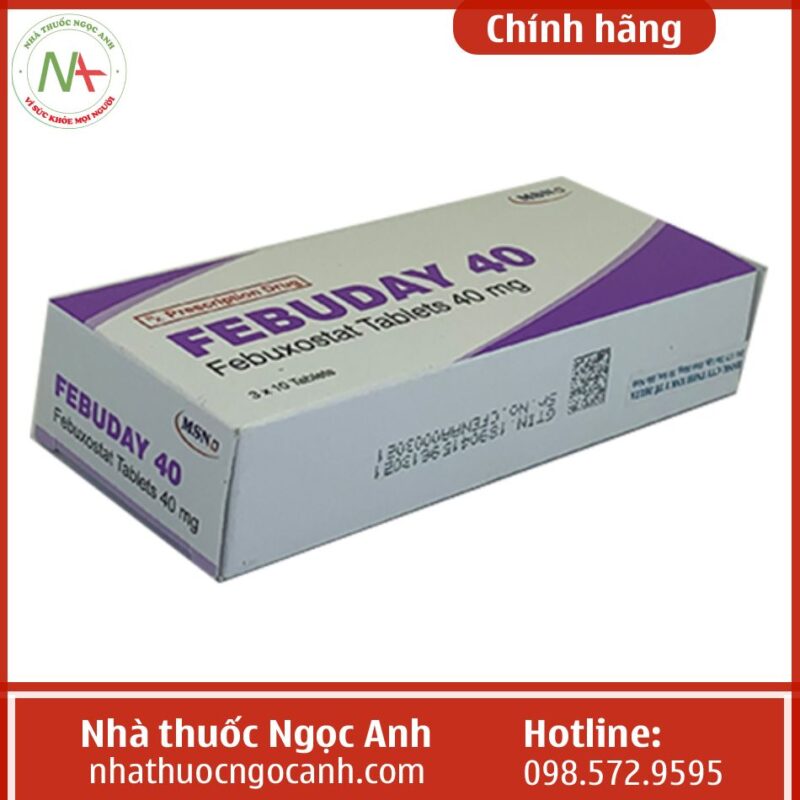Thuốc Febuday 40: Công dụng, liều dùng, giá bán, tác dụng phụ