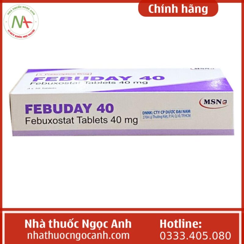 Thuốc Febuday 40 mg là thuốc gì, tác dụng gì, giá bao nhiêu, mua ở đâu