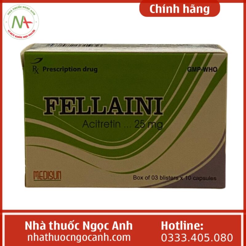 Thuốc vảy nến Fellaini 25mg giá bao nhiêu, bán ở đâu TPHCM?