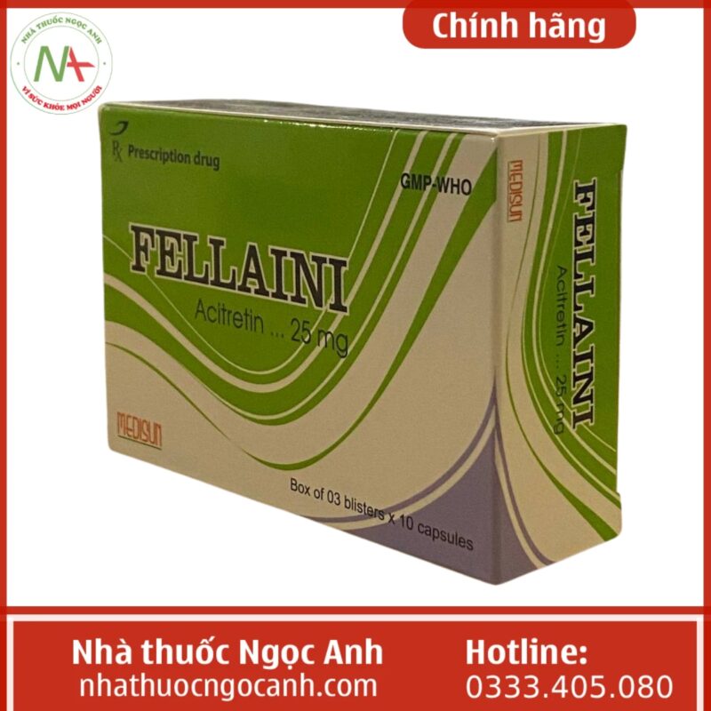 Thuốc vảy nến Fellaini 25mg giá bao nhiêu, bán ở đâu TPHCM?