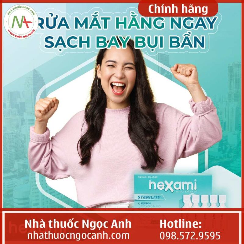 Dung dịch rửa mắt Hexami Aches Eyewash giá bao nhiêu, mua ở đâu