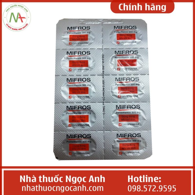 Thuốc Mifros 300mg là thuốc gì, tác dụng gì, giá bao nhiêu, mua ở đâu