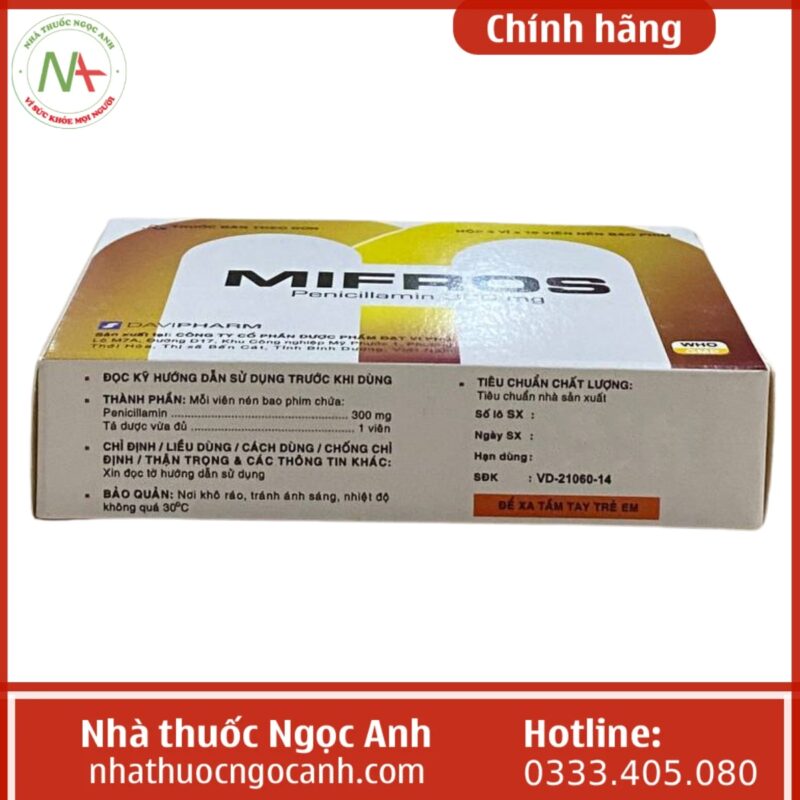 Thuốc Mifros 300mg là thuốc gì, tác dụng gì, giá bao nhiêu, mua ở đâu