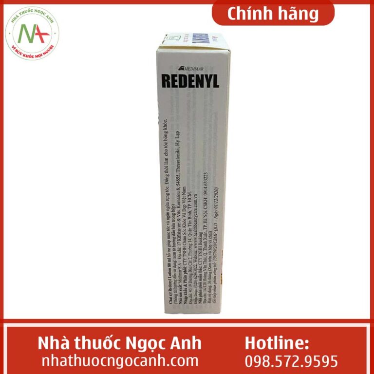 Thuốc Redenyl Lotion 80ml tác dụng phụ, review, giá bao nhiêu, mua ở đâu?