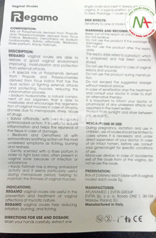 Viên đặt Regamo có tốt không, cách sử dụng, giá bao nhiêu, mua ở đâu