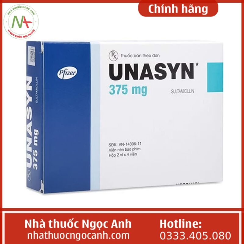 Thuốc Unasyn Sultamicillin 375mg là thuốc gì, giá bao nhiêu, mua ở đâu