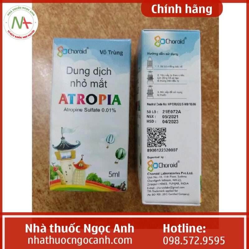 Thuốc Atropia 5ml: Công dụng, liều dùng, lưu ý, giá bao nhiêu?