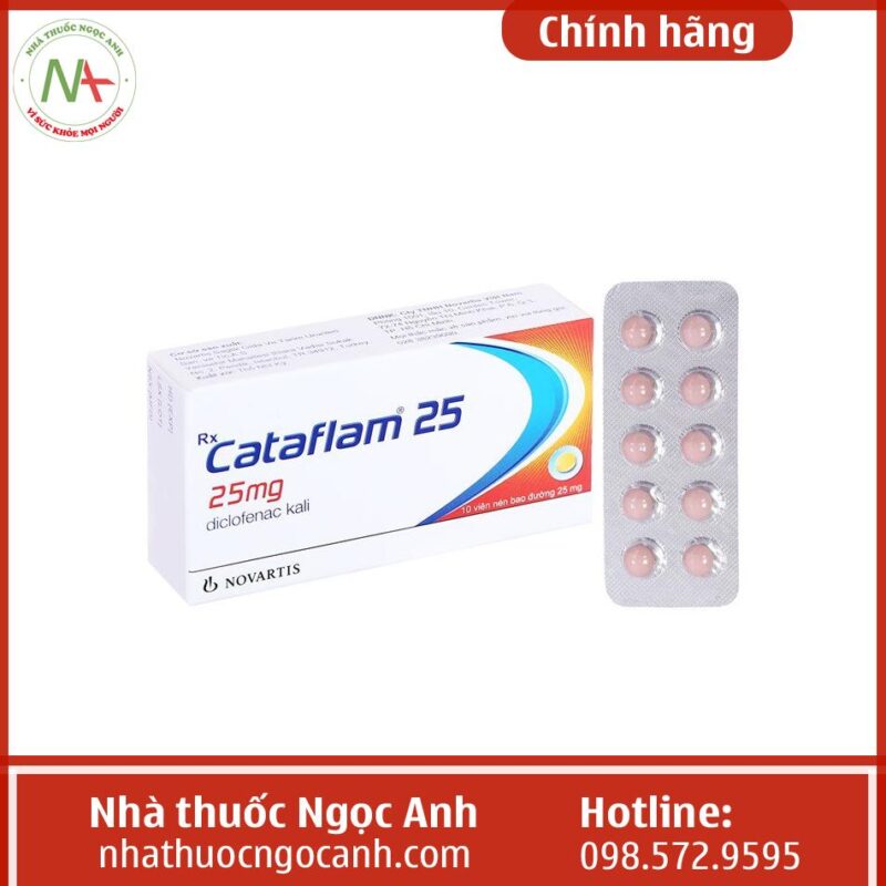 Thuốc Cataflam 25: Công dụng, liều dùng, giá bao nhiêu?